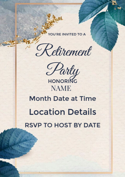 Retirement Party Invitation Template | PosterMyWall