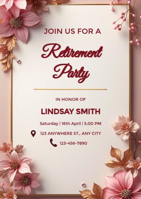 Retirement Party Invitation Template | PosterMyWall