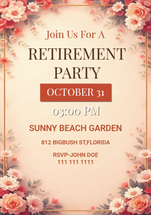 Retirement Party Invitation Template | PosterMyWall