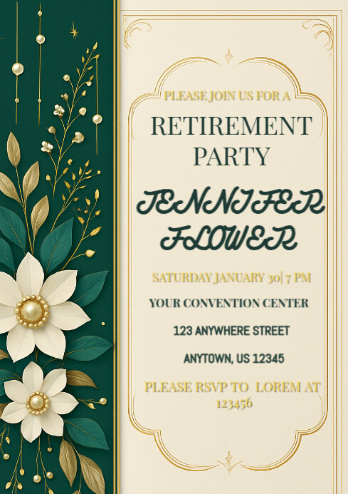 retirement party invitation Template | PosterMyWall