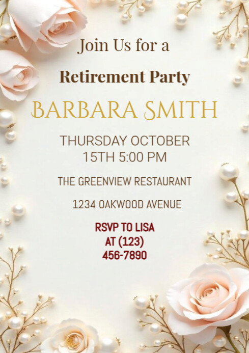 Retirement party invite Template | PosterMyWall