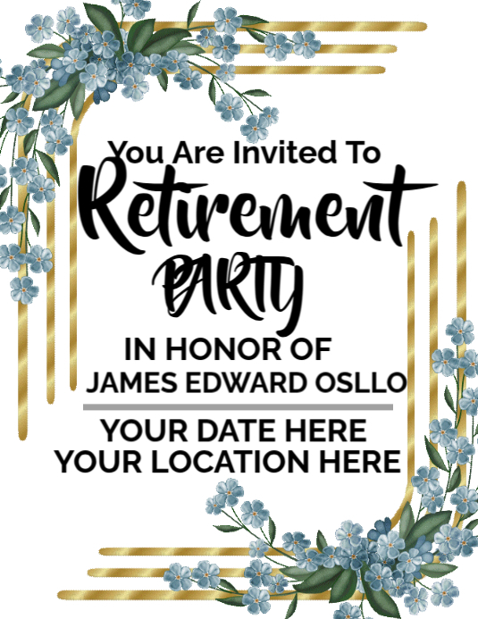 RETIREMENT PARTY POSTER Template | PosterMyWall