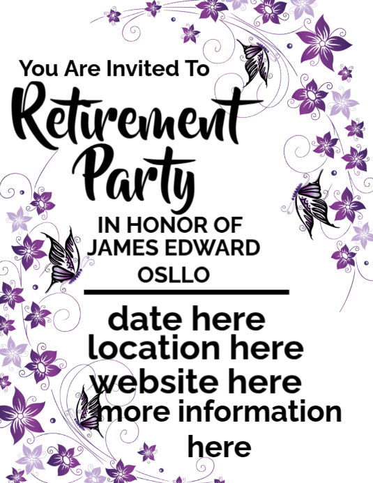 retirement party poster Template | PosterMyWall
