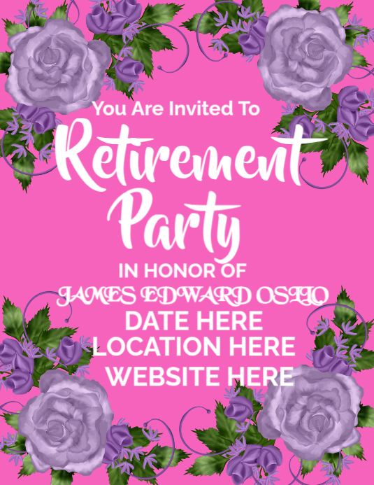 RETIREMENT PARTY POSTER Template | PosterMyWall