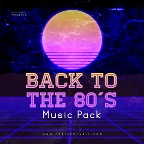 Retro Music 80's CD Cover Template | PosterMyWall