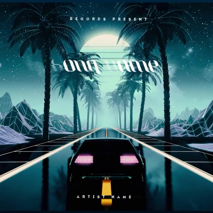 Copy of Retro Car 80's CD Album Cover Video Template | PosterMyWall