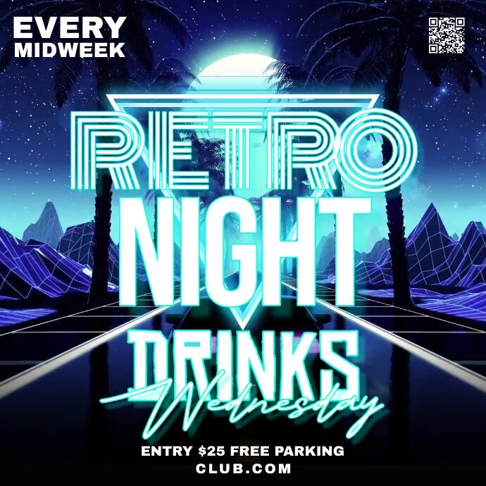 Retro Club Template | PosterMyWall