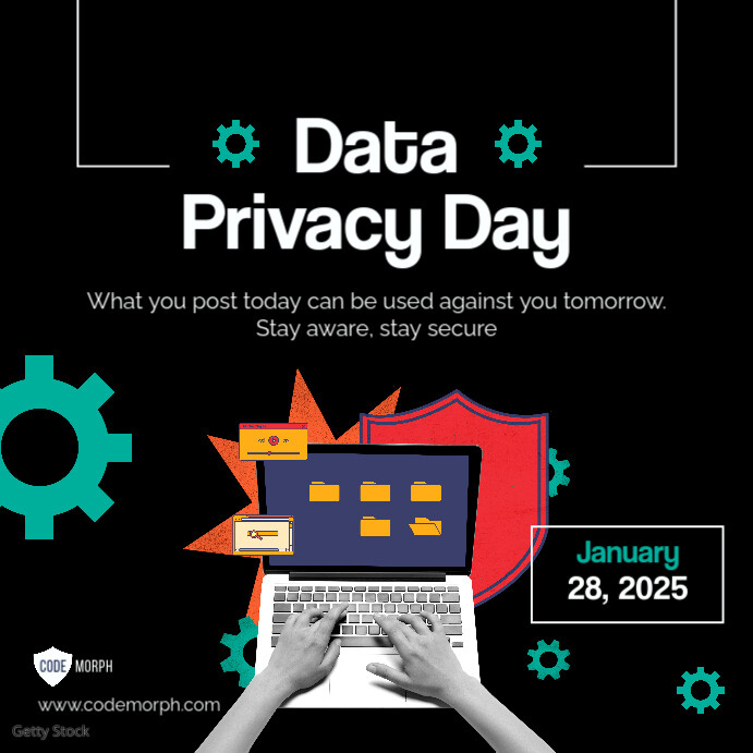 Retro Data Privacy Day Square Template | PosterMyWall