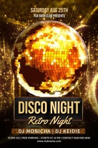 Retro Disco Party Template | PosterMyWall