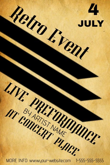 Retro Event Template | PosterMyWall