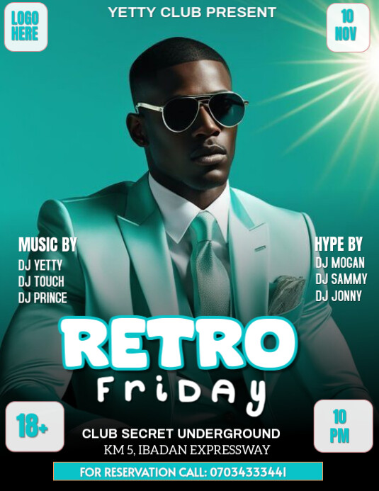 Retro Friday Template | PosterMyWall