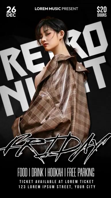 Plantilla de Retro Friday Night | PosterMyWall