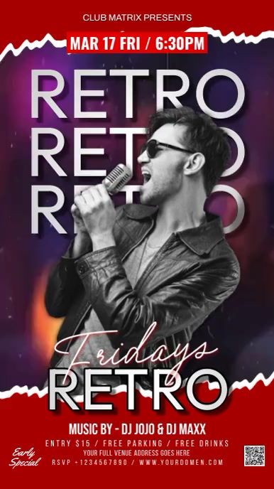 Retro fridays Template | PosterMyWall