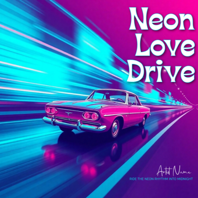 Plantilla de Retro Funk City Album Cover Template – 80s-Style for ...