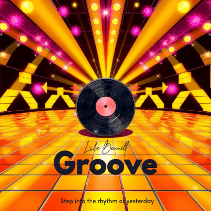 Retro Funk Pop Album Cover Template – Groove by Lila Bennett | PosterMyWall