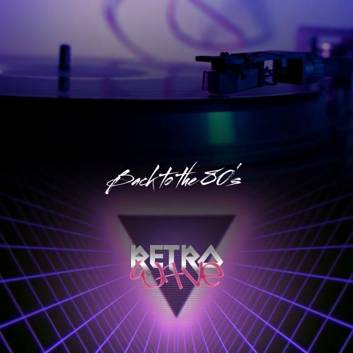 Retro Grid Back to the 80's Video Album Cover Template | PosterMyWall