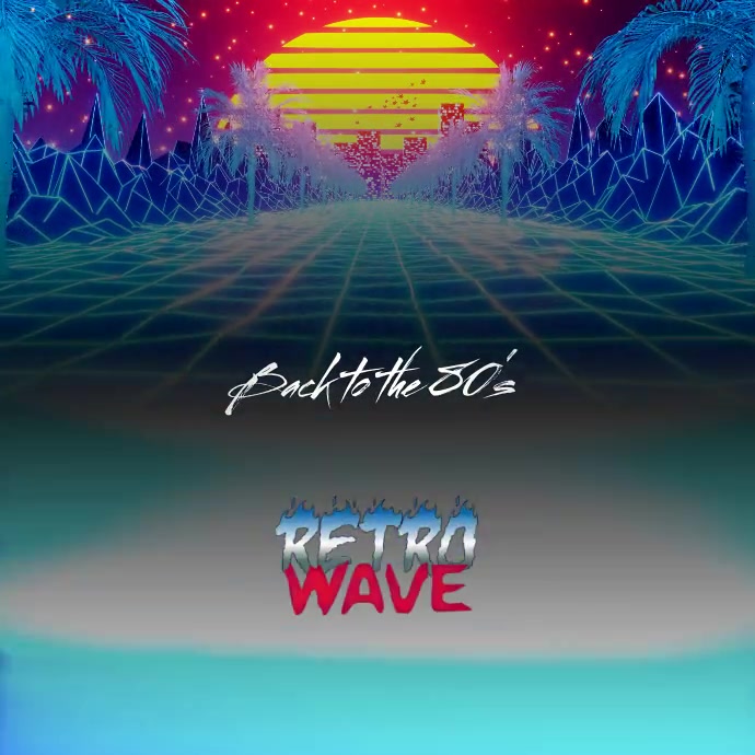 Copy of Retro Grid Back to the 80's Video Album Cover | PosterMyWall
