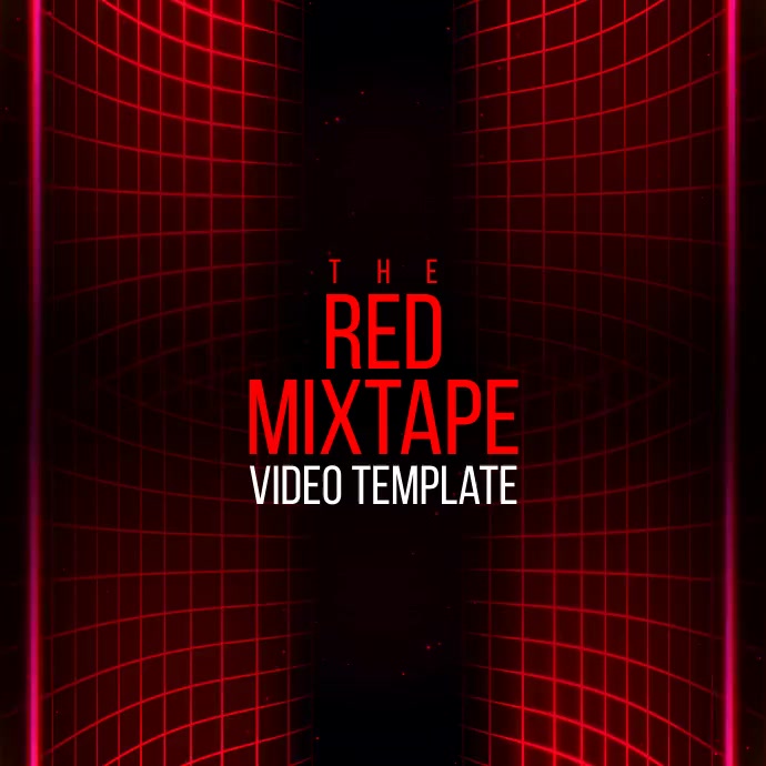 Retro Grid Red Album CD Cover Video Music Template | PosterMyWall