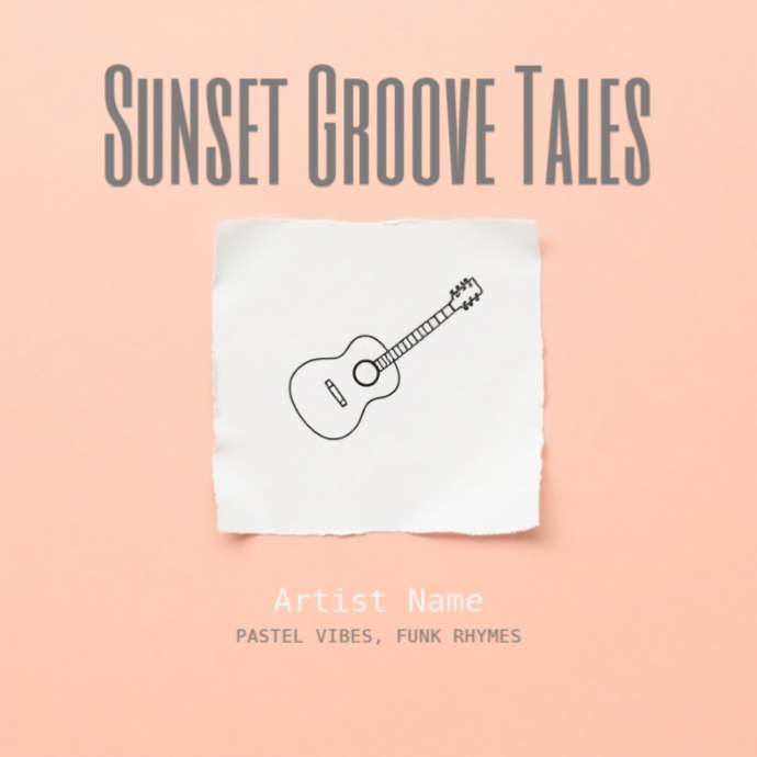 Plantilla de Retro Indie Funk Vintage Album Cover Template – Pastel ...