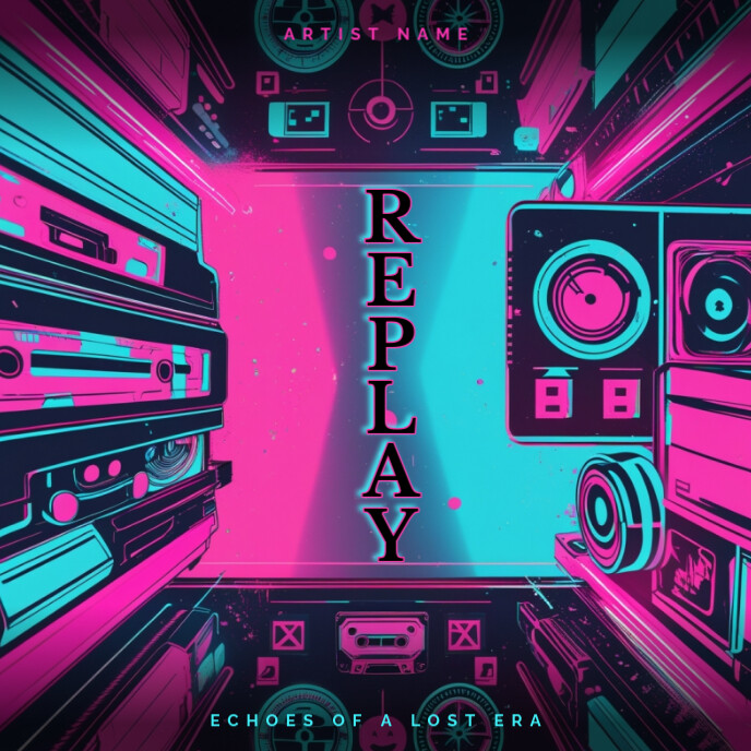 Retro Modern Album Cover – Official Analog Sound Drop Frame Design ...