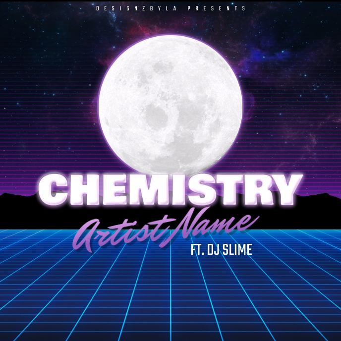 Retro Moon 80's Album Art Template | PosterMyWall