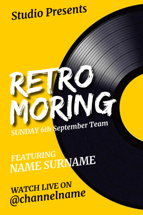Retro Morning Promo Template | PosterMyWall