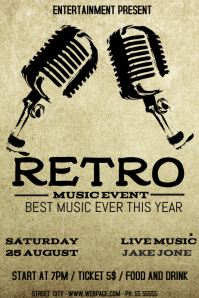 Vintage Band Flyer Template | PosterMyWall