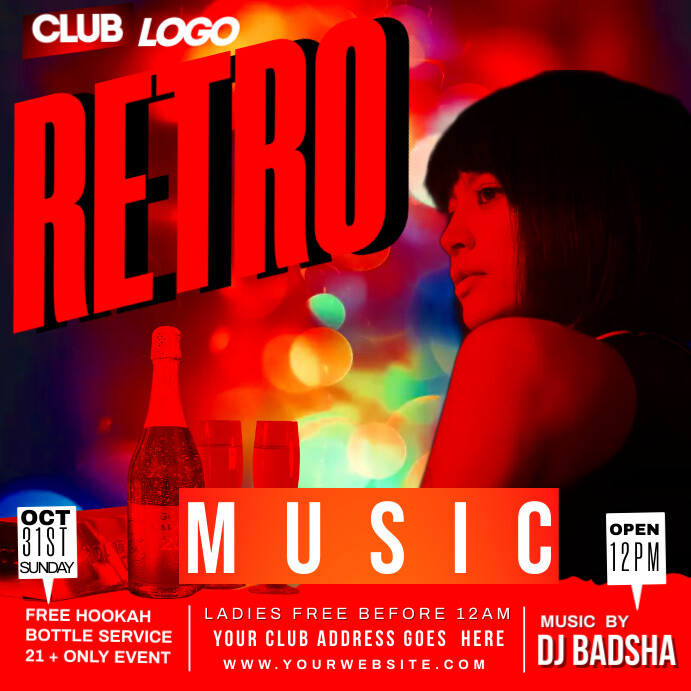 Copy of retro music night party | PosterMyWall