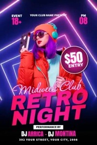 Retro Music Club Template | PosterMyWall