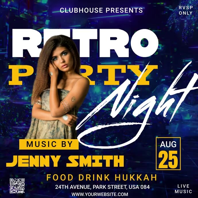 Copy of Retro night/club party/dj night | PosterMyWall