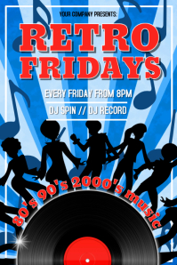 Retro Night Club Poster Template | PosterMyWall
