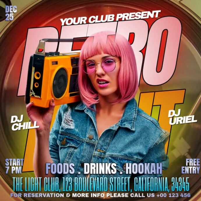 Retro Night Template | PosterMyWall