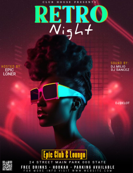 Plantilla de RETRO NIGHT | PosterMyWall