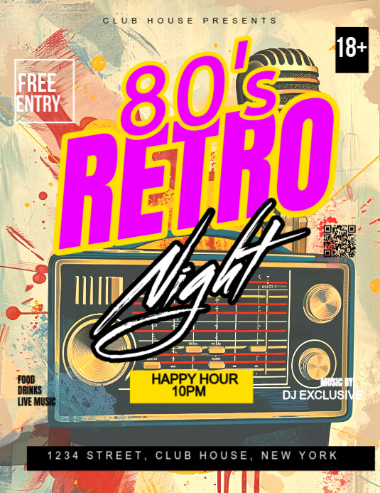 Copy of Retro night | PosterMyWall