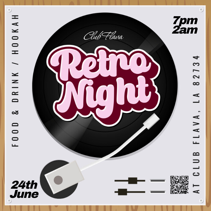 Retro Night Template | PosterMyWall
