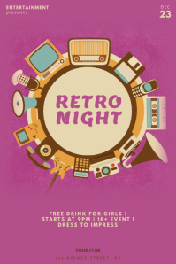 Retro Night Flyer Template | PosterMyWall