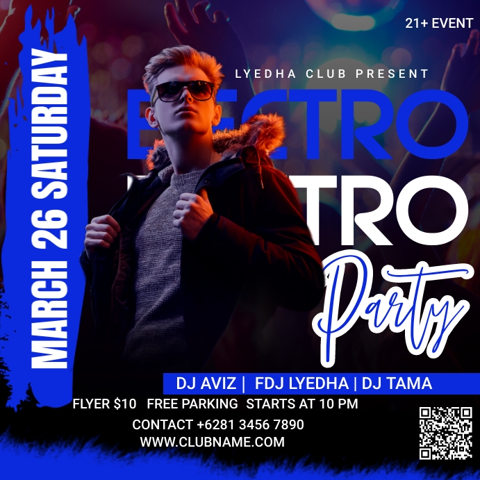 Retro night party Template | PosterMyWall