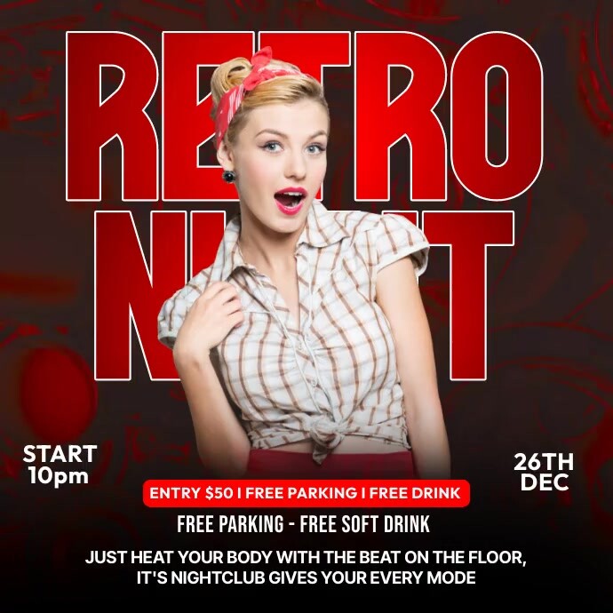 Copy of Retro Night Party | PosterMyWall
