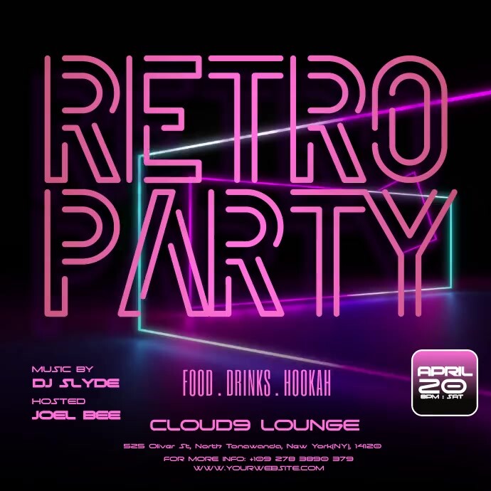 Plantilla de Retro Night Party | PosterMyWall