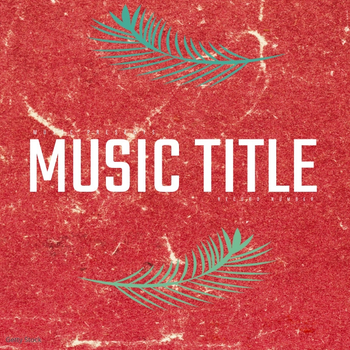 Retro Palm Leaf Tropical Music Street Album C Template | PosterMyWall