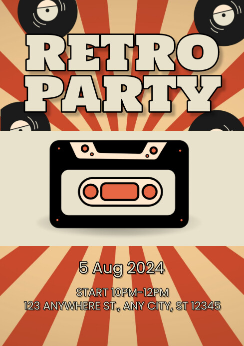 Retro Party Ads Template | PosterMyWall