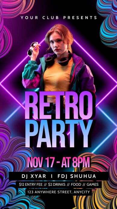 retro party Template | PosterMyWall