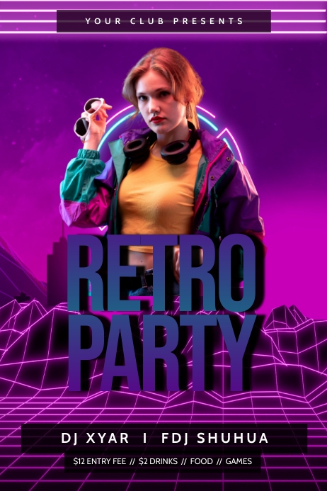 retro party templaat | PosterMyWall