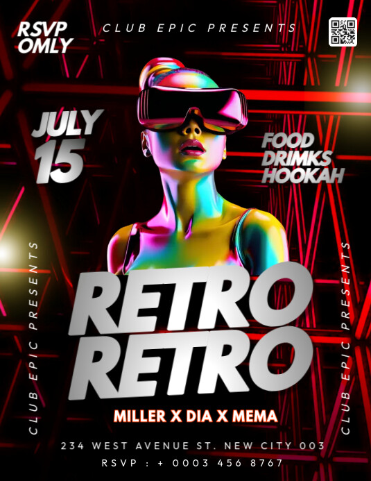 Plantilla de RETRO PARTY | PosterMyWall