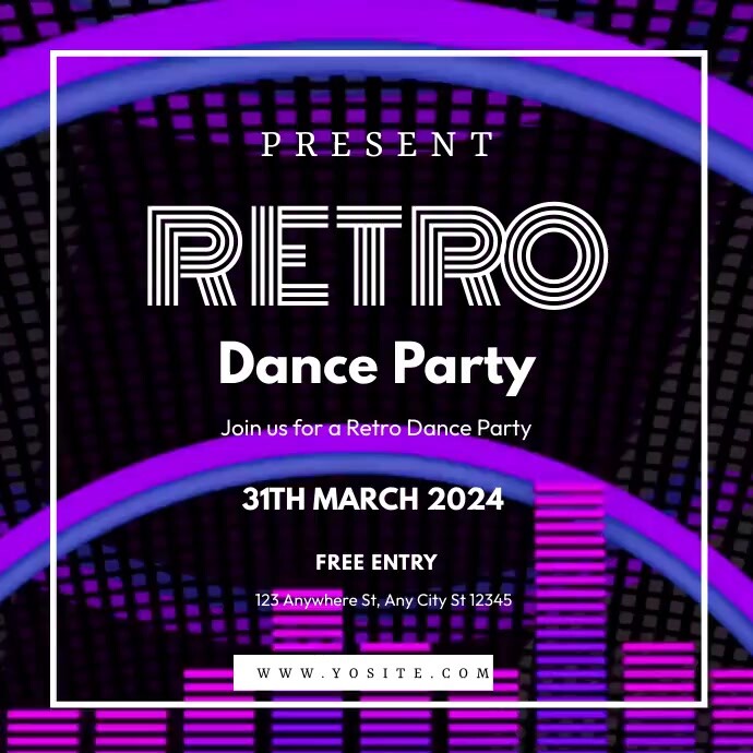 RETRO PARTY Template | PosterMyWall