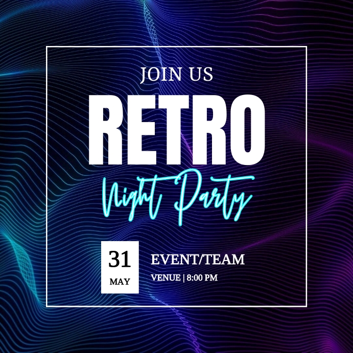 Plantilla de RETRO PARTY | PosterMyWall