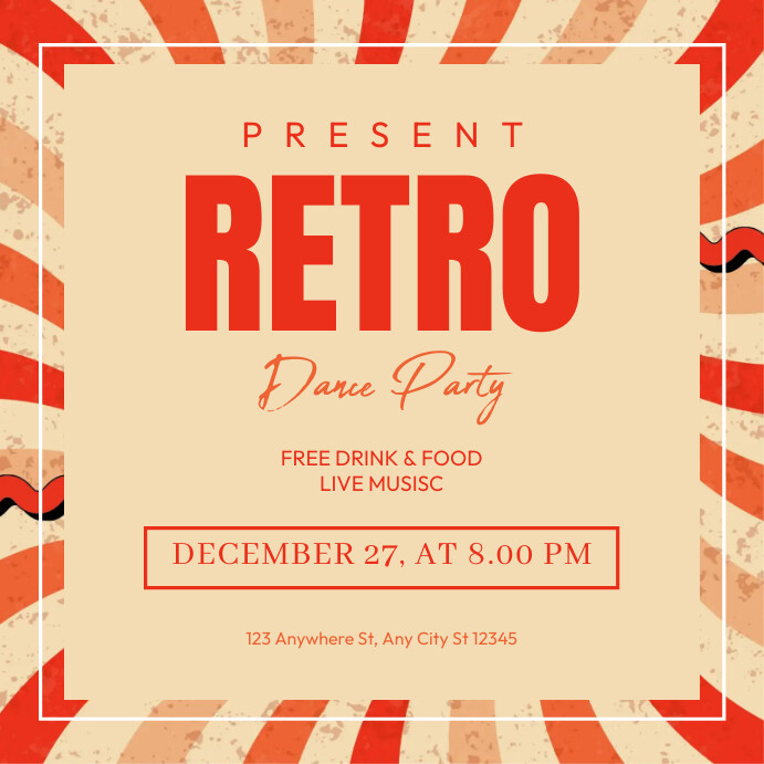 Plantilla de RETRO PARTY | PosterMyWall