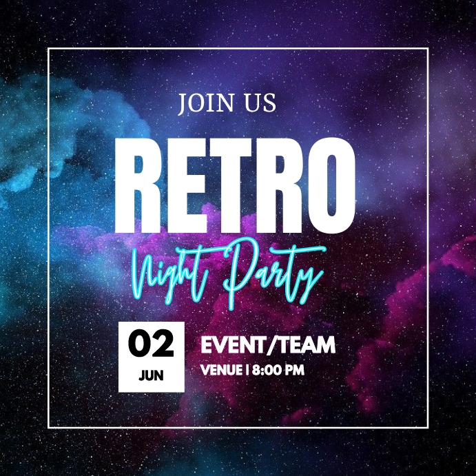 RETRO PARTY Template | PosterMyWall