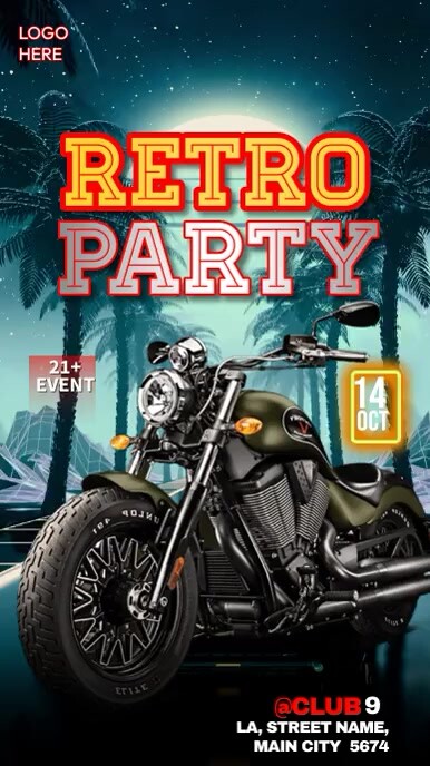Retro Party Template | PosterMyWall