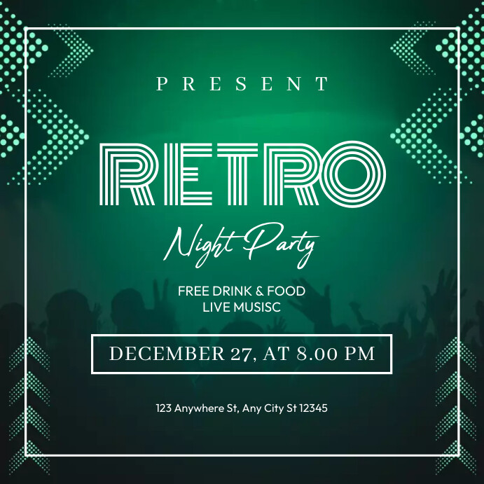 RETRO PARTY Template | PosterMyWall